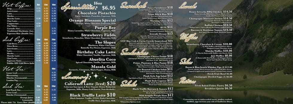 Menu | The Coffee Builders - Phoenix, AZ